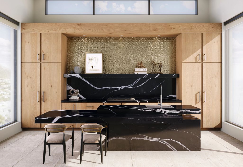 Creating a Dramatic Look with Mersey Quartz Countertops - HMKS Stone ...