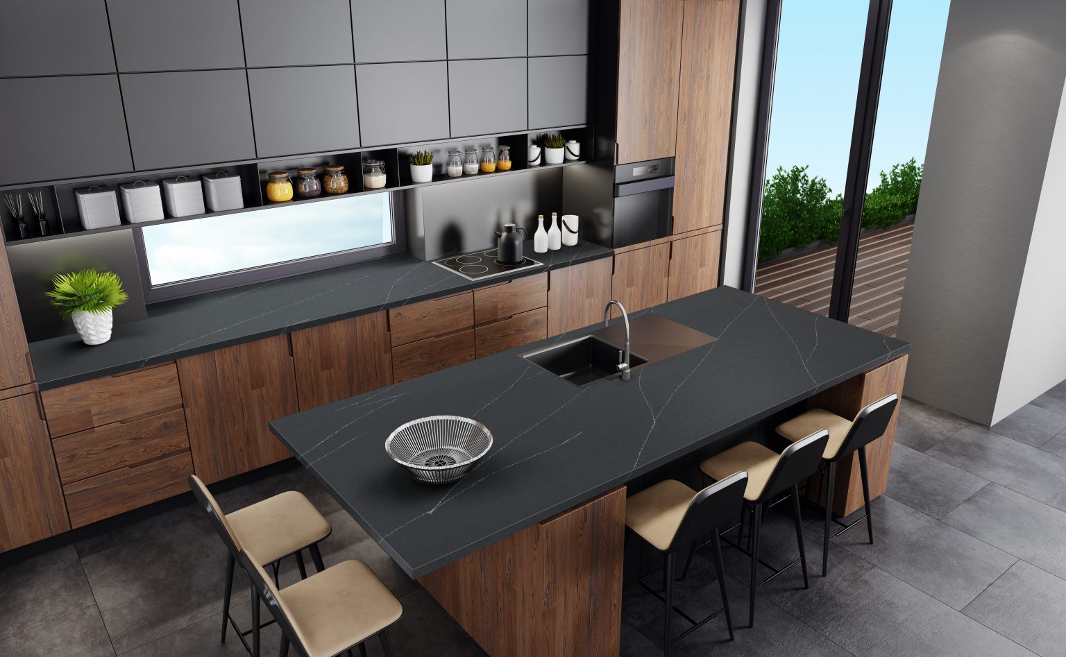 Soapstone Metropolis Quartz Countertop for Your Dream Kitchen - HMKS ...